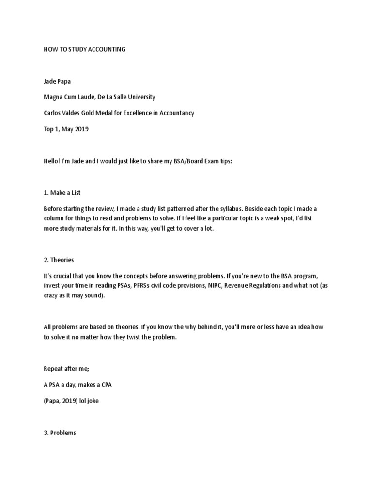 Qualifying Exam Reviewer 2017 Basic Accounting | PDF | Prayer