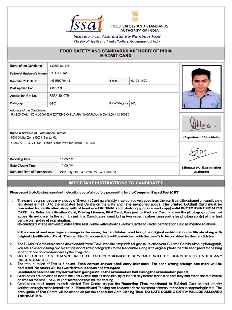 Candidate Hall Ticket | PDF | Test (Assessment) | Identity Document