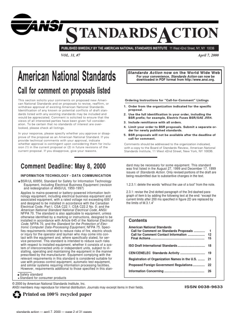 Ansi Std's | PDF | Hvac | Information Technology