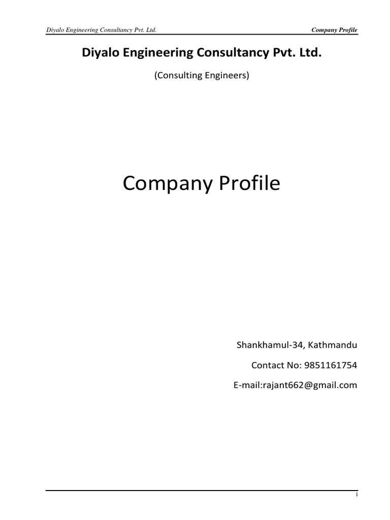 Company Profile Diyalo Engineering Consultency PDF | PDF | Surveying ...