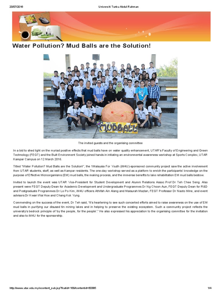 EM Mud Balls for Water Treatment | PDF | Environmental Technology ...