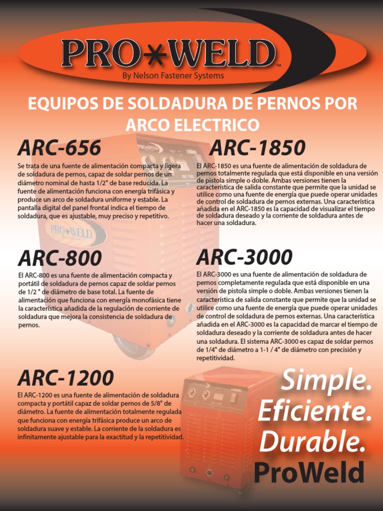 Pro Weld Arc Machines SP | PDF | Soldadura | Construcción