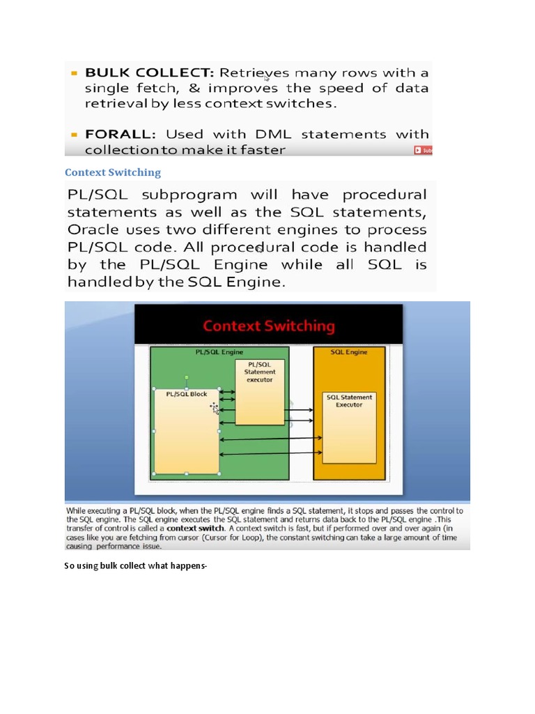 Context Switching: So Using Bulk Collect What Happens | PDF ...