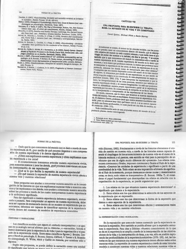 Michael White & David Epton (1993) Medios Narrativos para Fines ...
