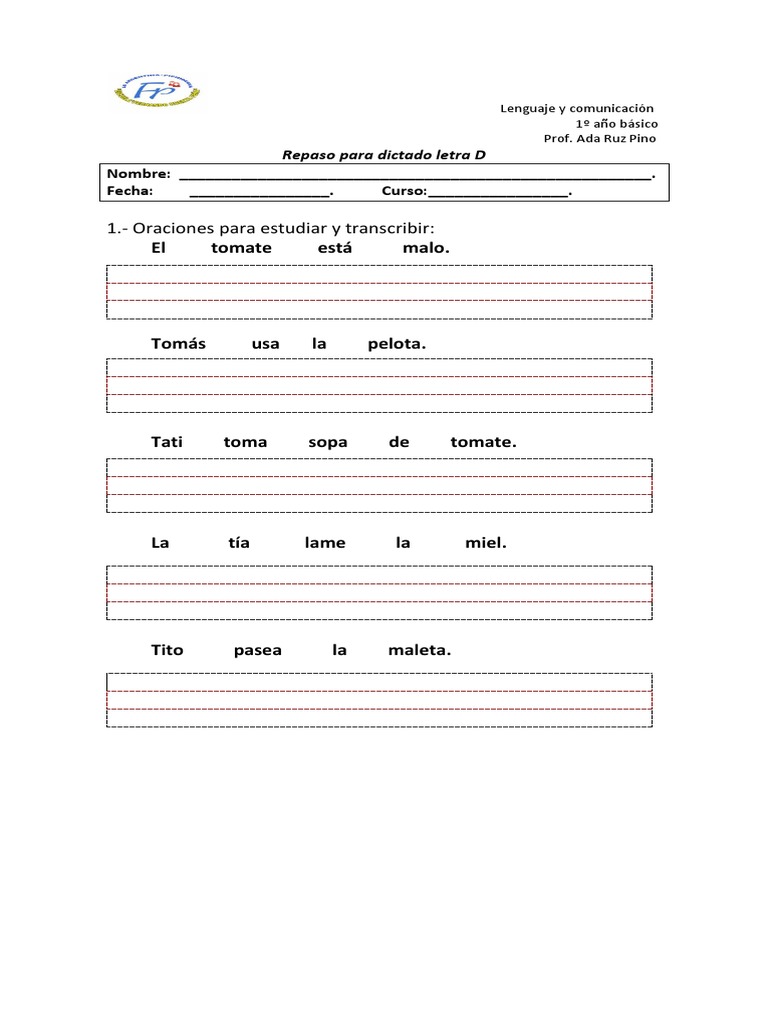 Guia para Dictados Nuevo Formato | PDF | Artes del Lenguaje y ...