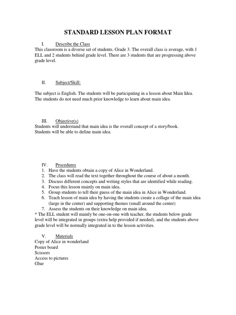 Edu 220 Lesson Plan | PDF | Educational Assessment | Lesson Plan