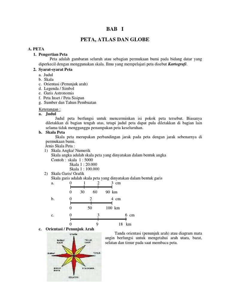 Pengenalan Peta, Atlas, dan Globe | PDF