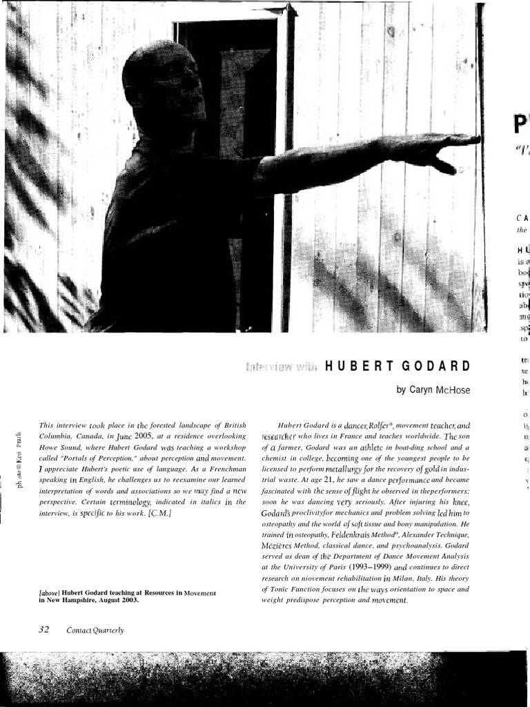 Interview With Hubert Godard | PDF | Perception | Space