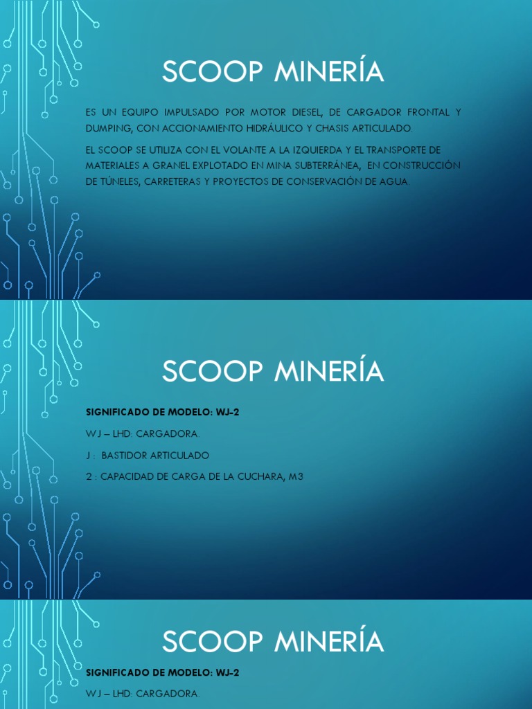 Scoop Minería: Equipo y Funcionamiento | PDF