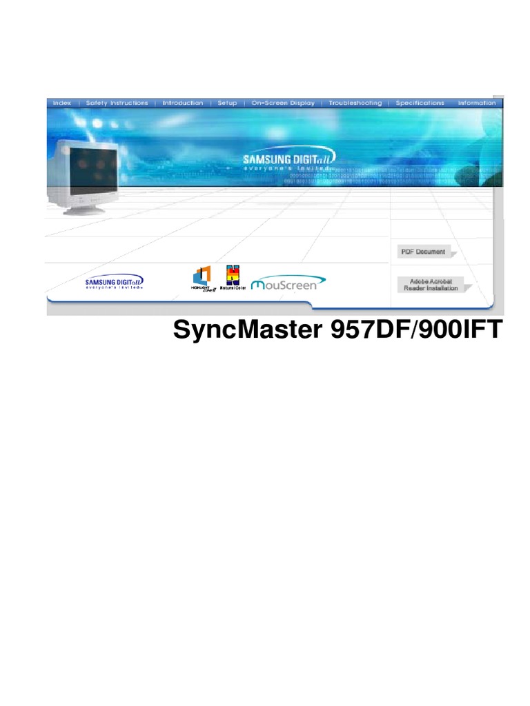 Sync Master | PDF | Computer Monitor | Operating System