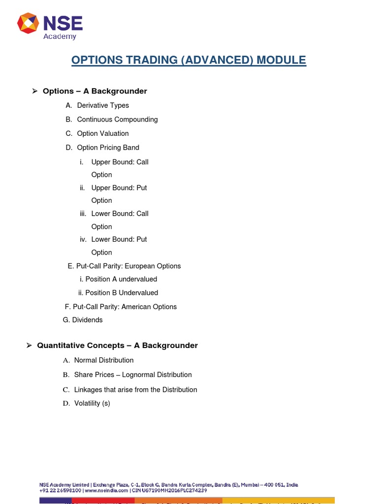 Advanced Options Trading Strategies | PDF | Greeks (Finance) | Option ...