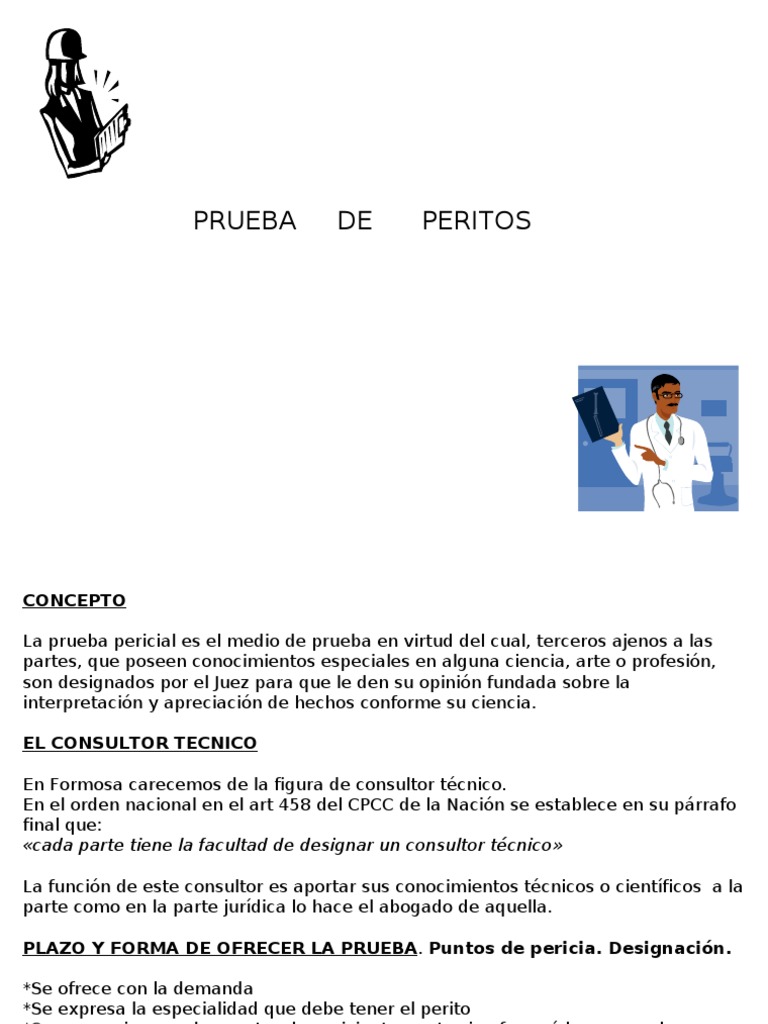 Concepto y Función de la Prueba Pericial | PDF