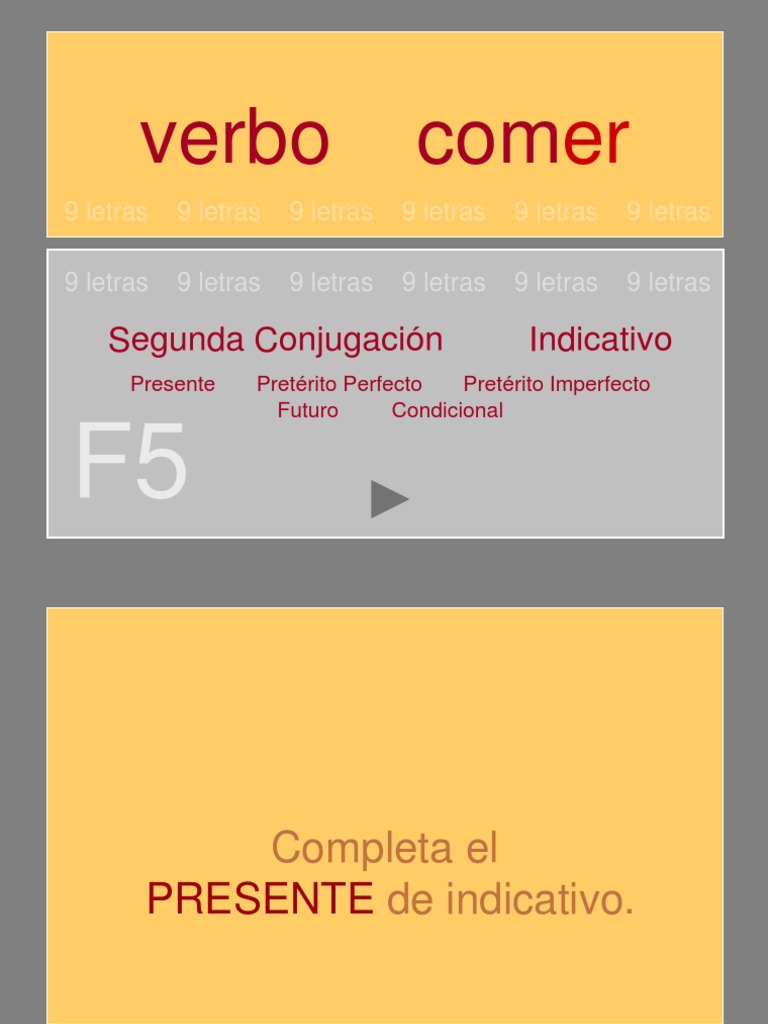 Verbo Comer | PDF | Semántica | Morfología
