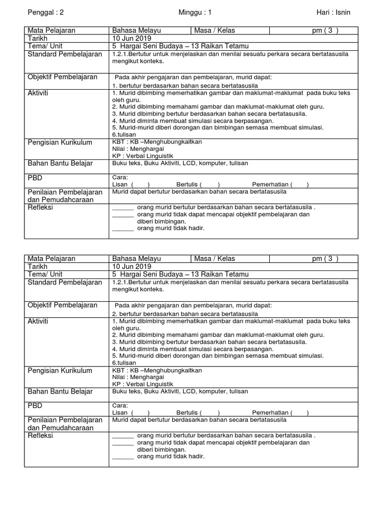 RPH Unit 13 | PDF | Kajian Bahasa Asing