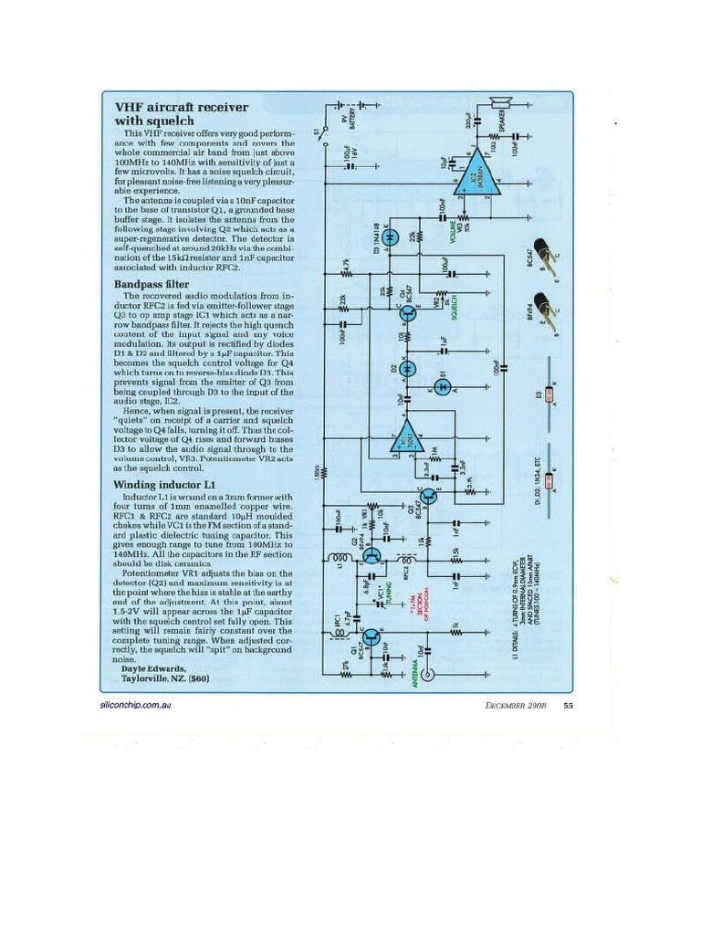 Airband Squelch Silicon Chip Magazine 2008-12 Dec 0056 | PDF | Manufactured Goods | Radio Technology