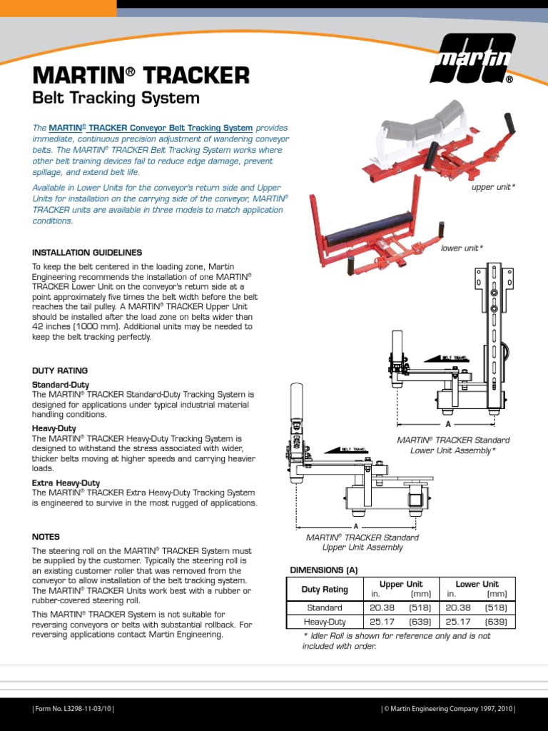 Data Sheet Marti Tracker | PDF | Belt (Mechanical) | Mechanical Engineering