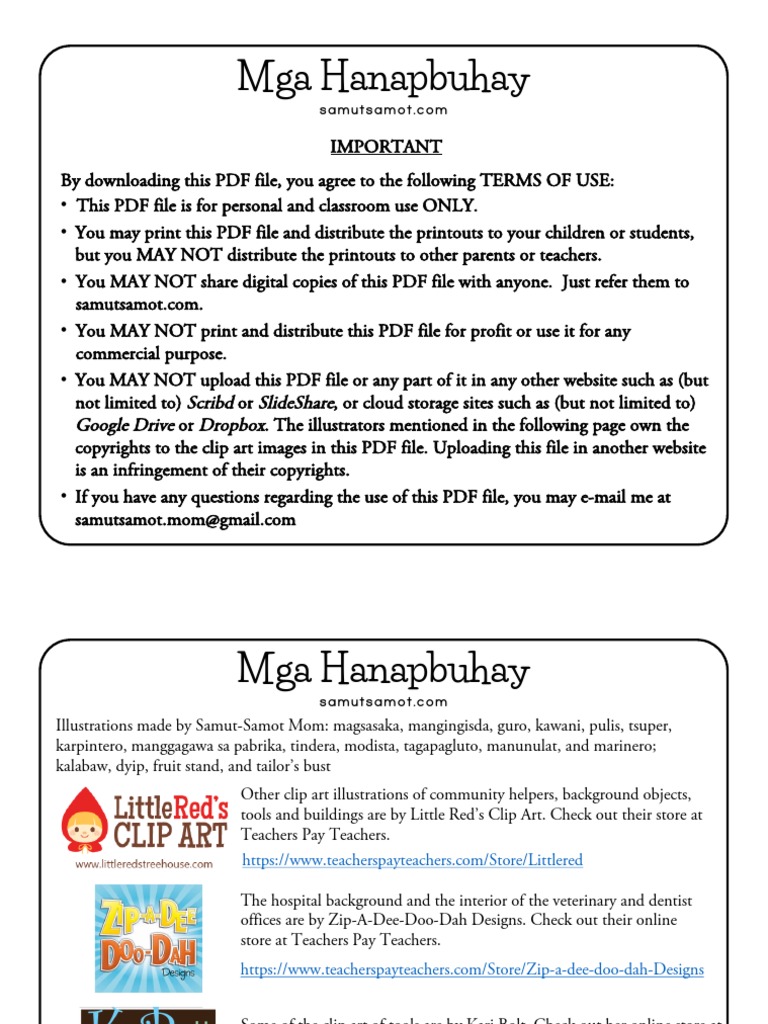 Mga-Hanapbuhay 1 | PDF | Business