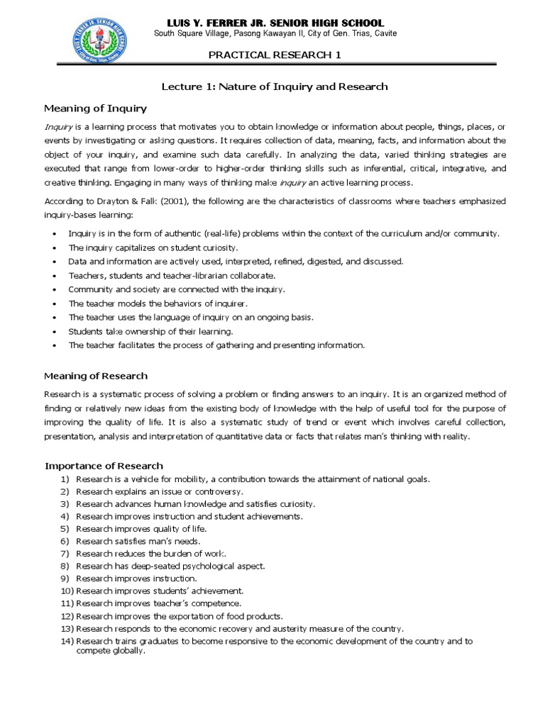 PR1 Lecture1.Edited | Qualitative Research | Quantitative Research
