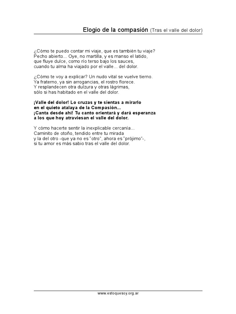 Elogio de La Compasion Letra 60 | PDF