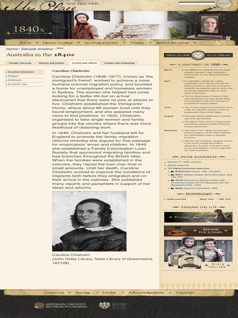 Caroline Chisholm and her pioneering work to improve conditions for ...