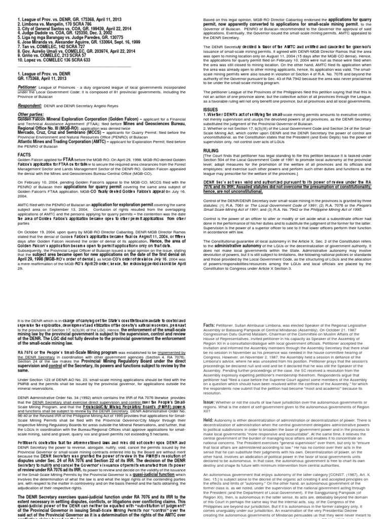 Pubcorp Cases 1 | PDF | Local Government | Autonomy