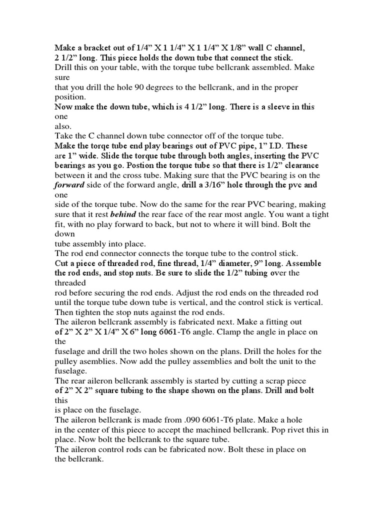 Forward Side of The Forward Angle, Drill A 3/16" Hole Through The PVC ...