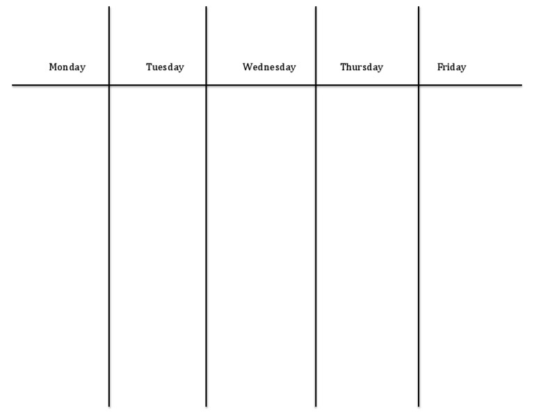 Monday Tuesday Wednesday Thursday Friday | PDF