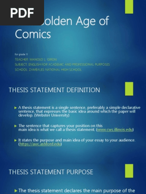 Thesis Statement Comic