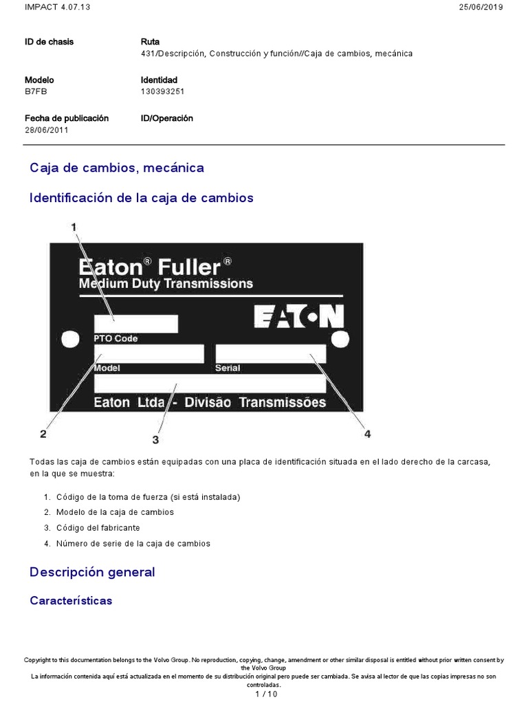 Eaton | PDF | Transmisión (Mecánica) | Engranaje