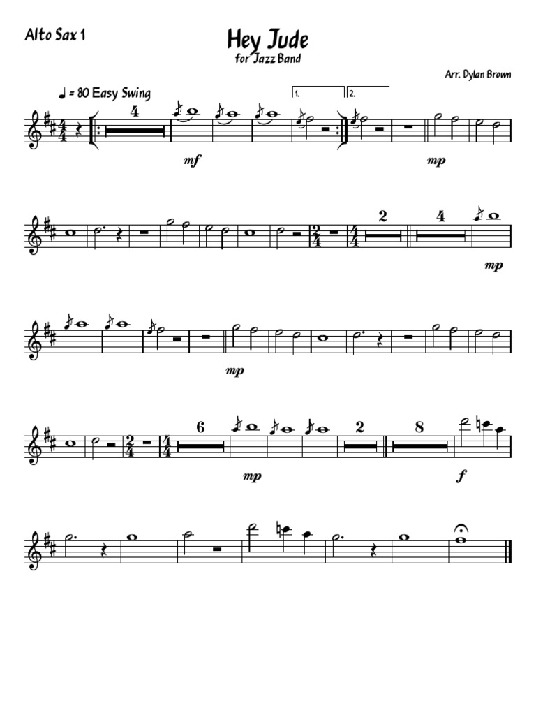 Hey Jude Alto Sax | PDF
