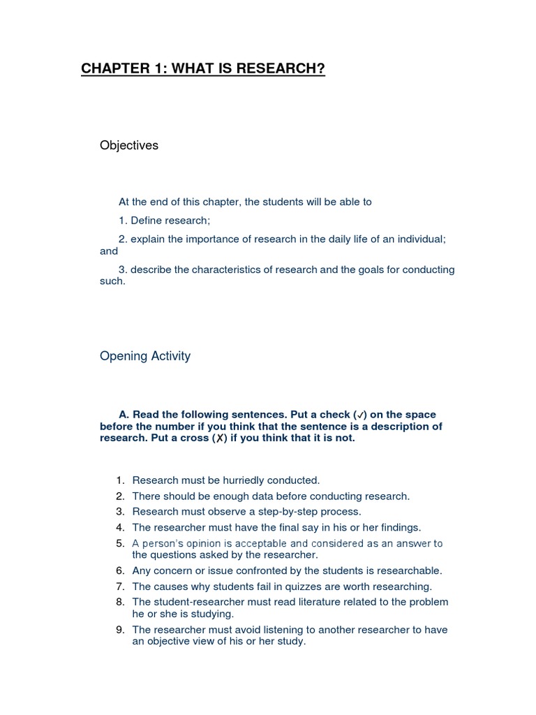 CHAPTER 1 Practical Research Textbook | PDF | Data Analysis | Science