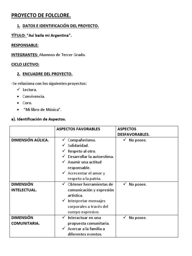 Proyecto de Folclore | PDF | Bailes | Folklore