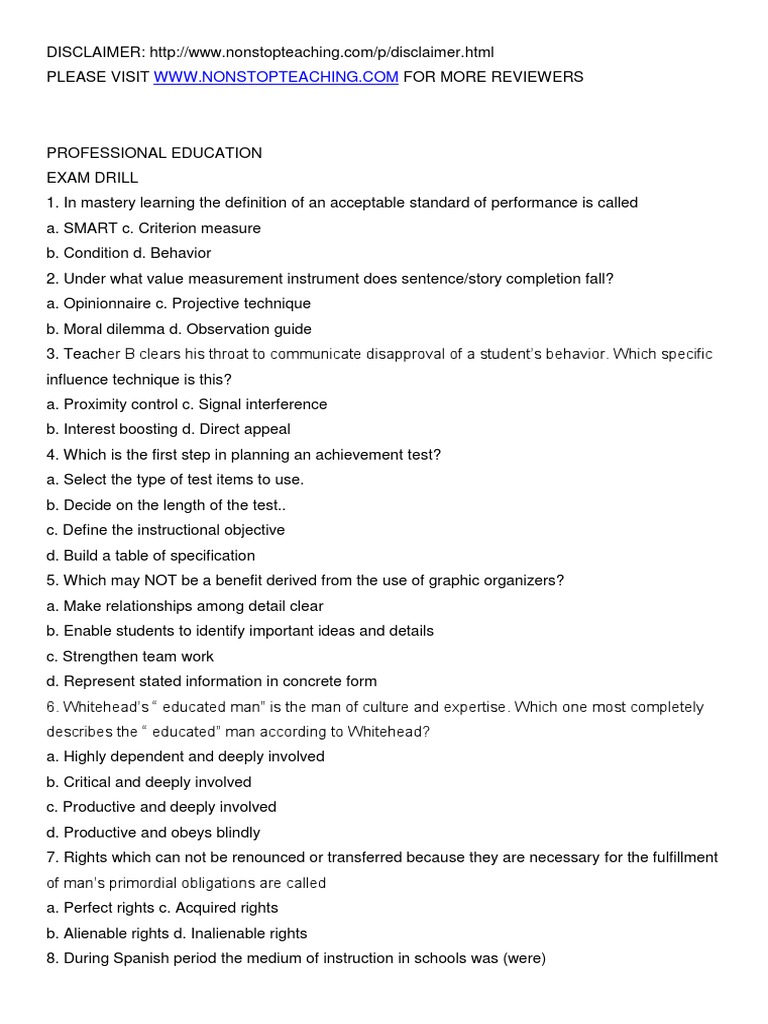 LET Reviewer Math PDF Teachers Test Assessment 