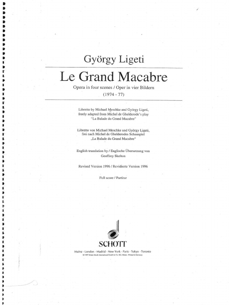 Le Grand Macabre (1977) (Opera) PDF | PDF