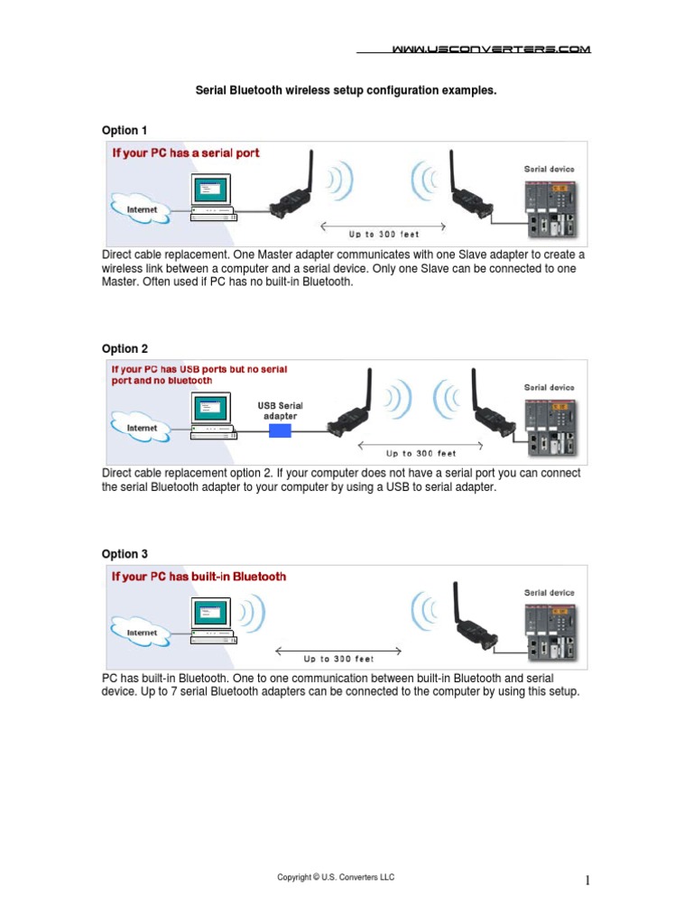Serial Bluetooth Setup Examples | PDF