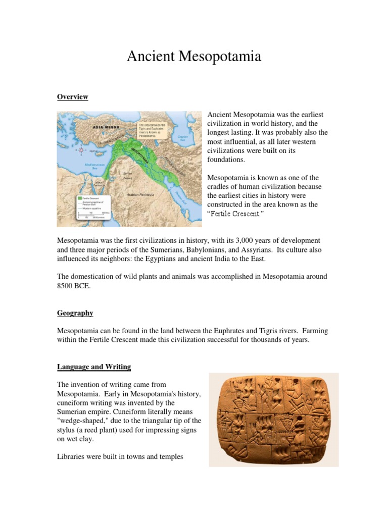 Ancient Mesopotamia PDF | PDF | Mesopotamia