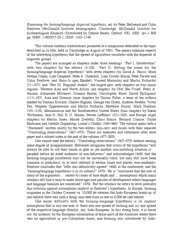 Language Agriculture Pdf Anatolia Hittites