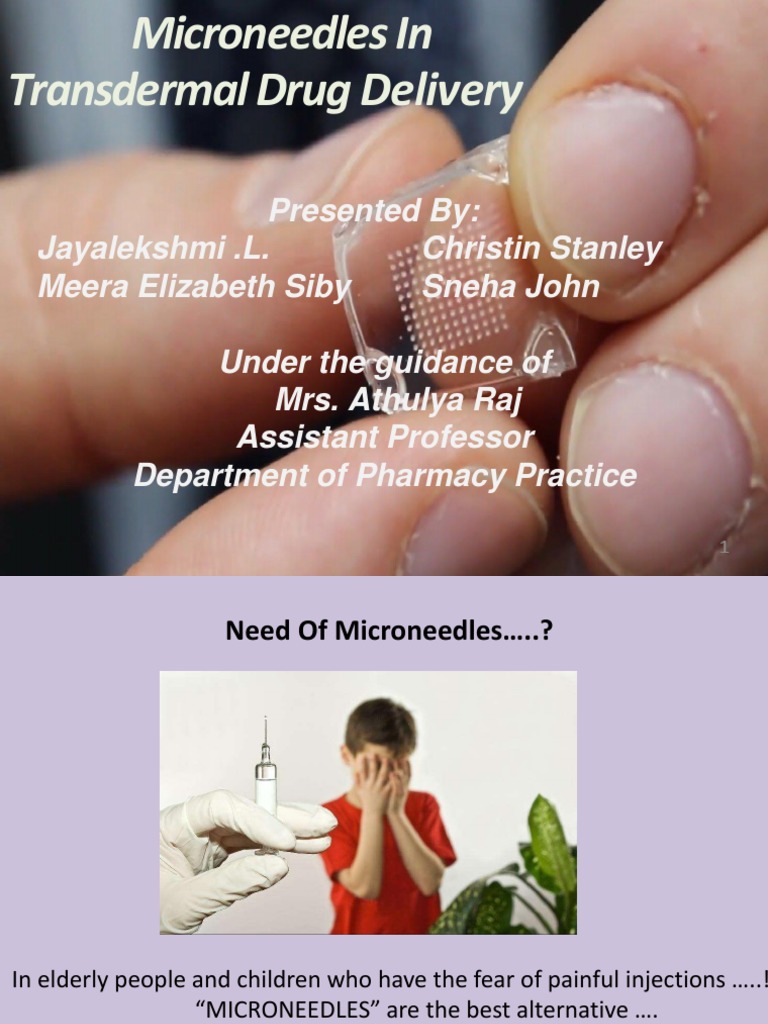 Microneedles for Transdermal Delivery | PDF | Injection (Medicine) | Drugs