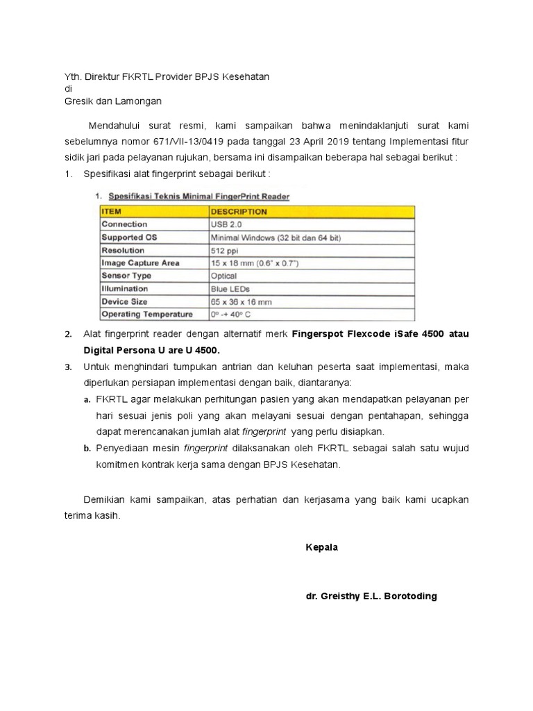 Pemberitahuan Finger Print | PDF