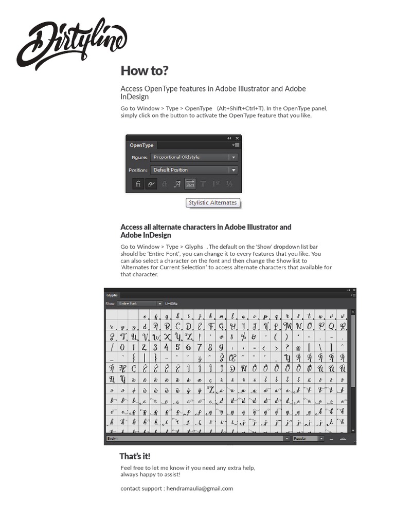 How To Use OpenType | PDF