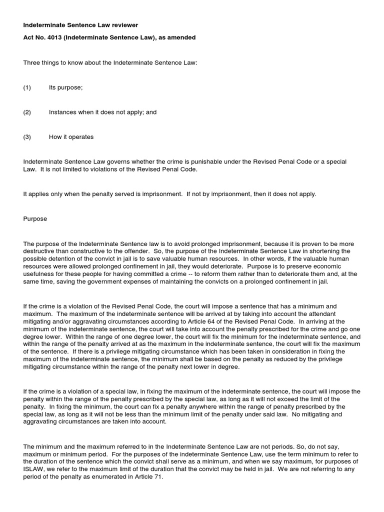 ISLAW | Download Free PDF | Parole | Sentence (Law)