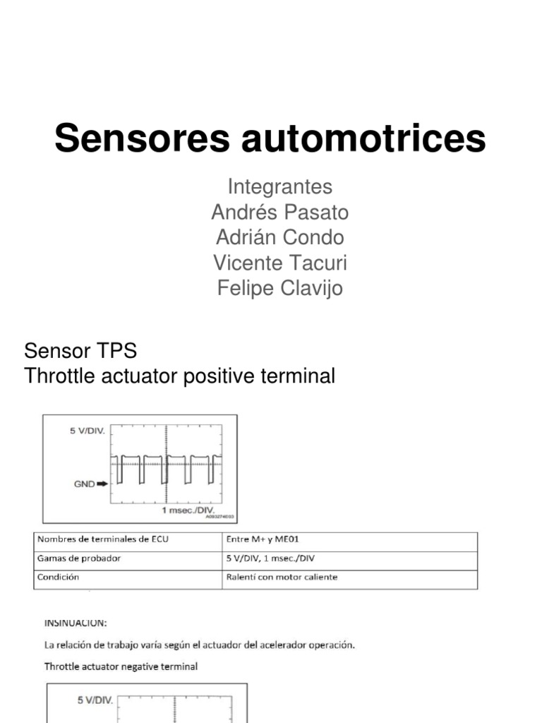 Sensores Del Toyota Yaris 2008 | PDF