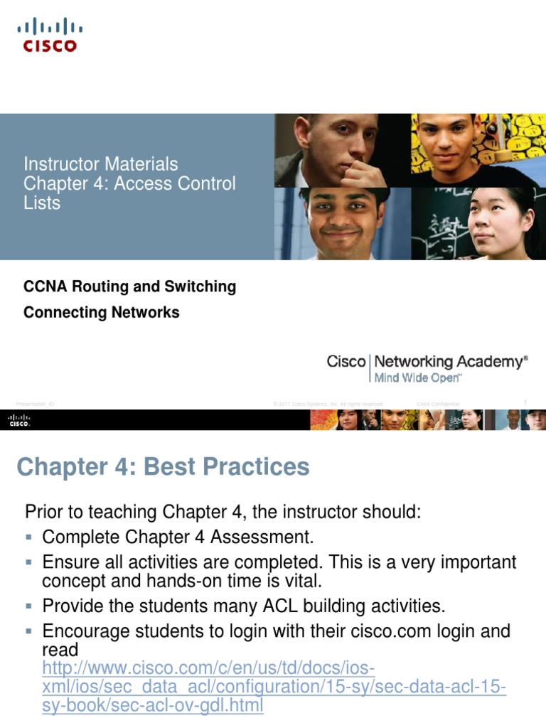 Instructor Materials Chapter 4: Access Control Lists: CCNA Routing and ... Instructor Materials Chapter 4: Access Control Lists: CCNA Routing and ...