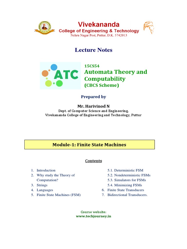 Hn Atc Notes Module 1 Part1 Pdf String Computer Science Metalogic