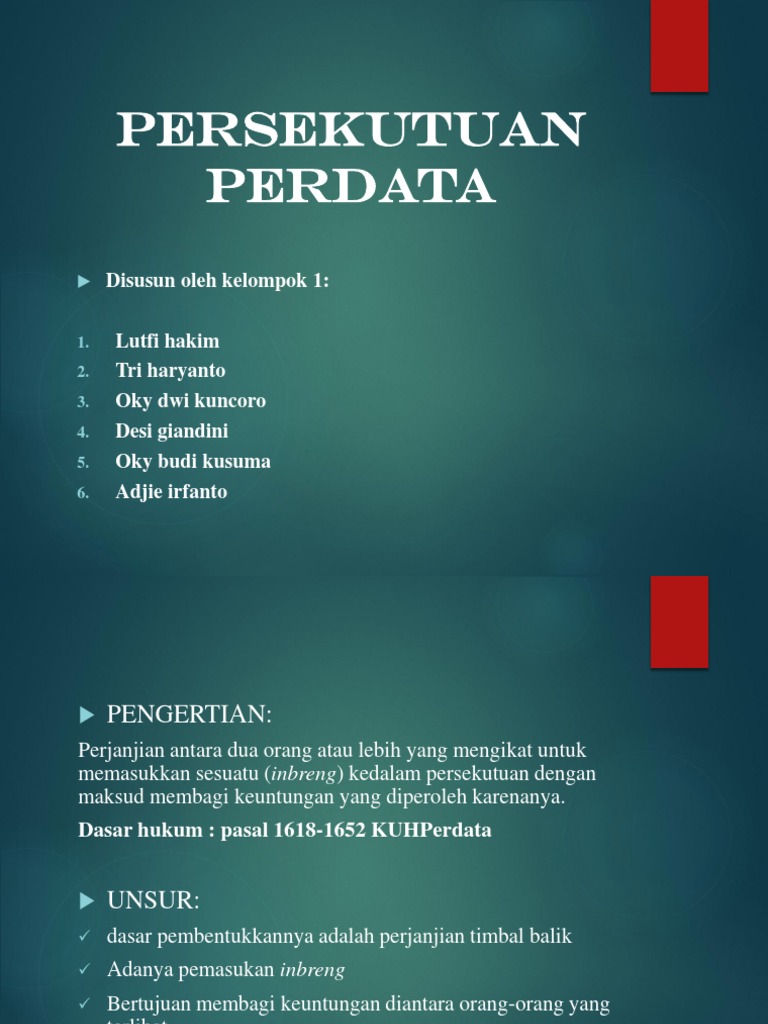 Persekutuan Perdata | PDF