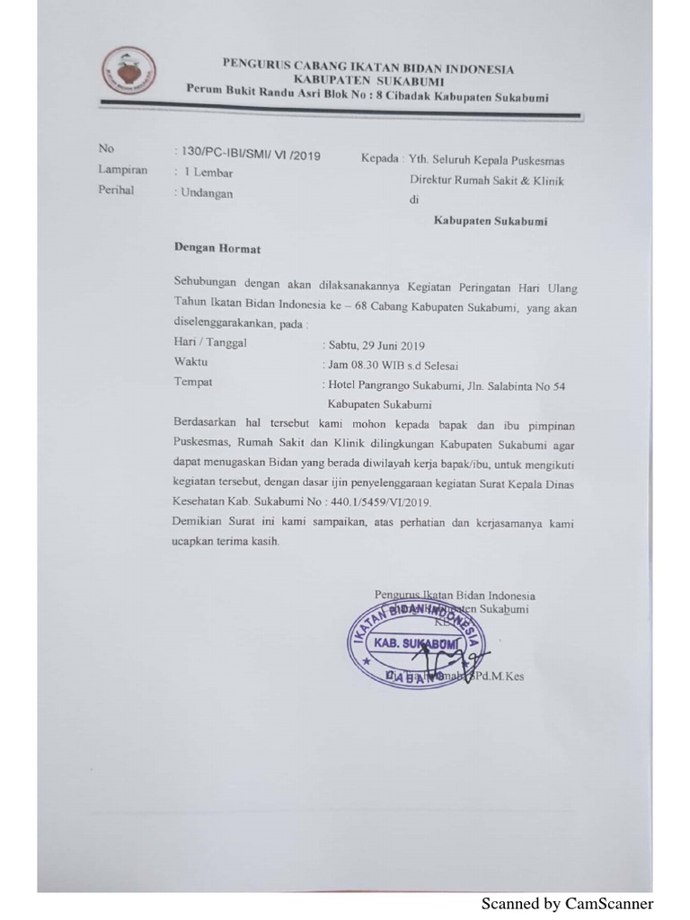 Surat Undangan Hut Ibi Pdf Pdf