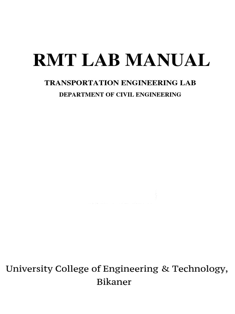 RMT Lab Manual | PDF | Asphalt | Density