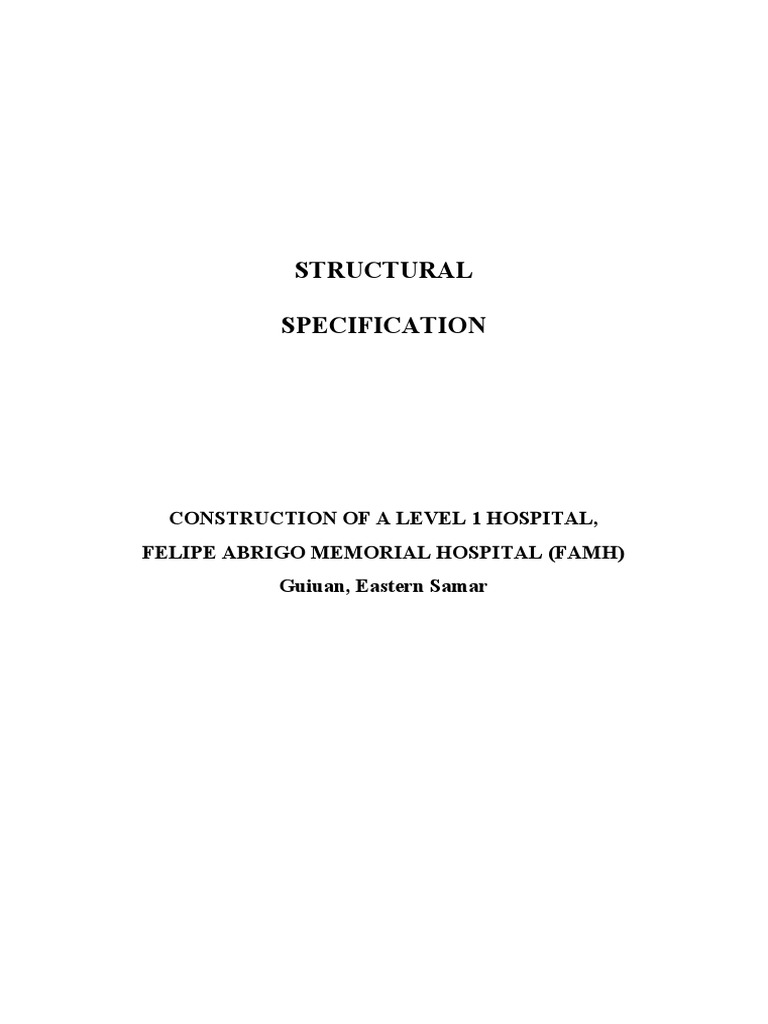 Structural Specification | Download Free PDF | Concrete | Foundation ...