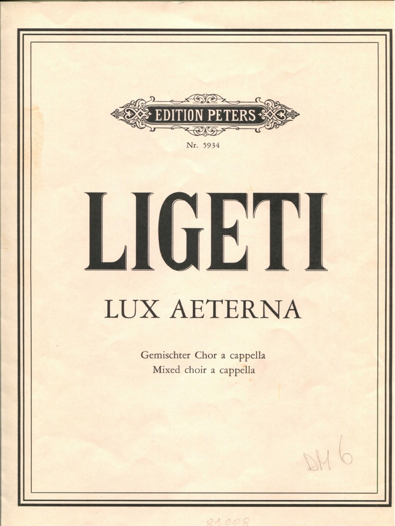 LIGETI Lux Aeterna | PDF