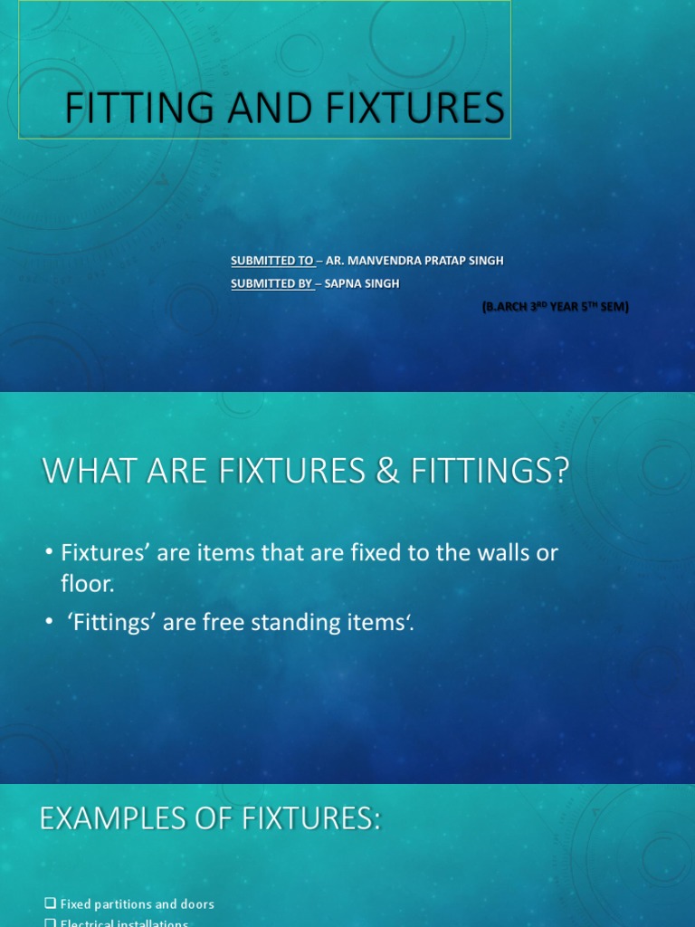 Understanding Fixtures and Fittings | PDF | Wall | Bathroom